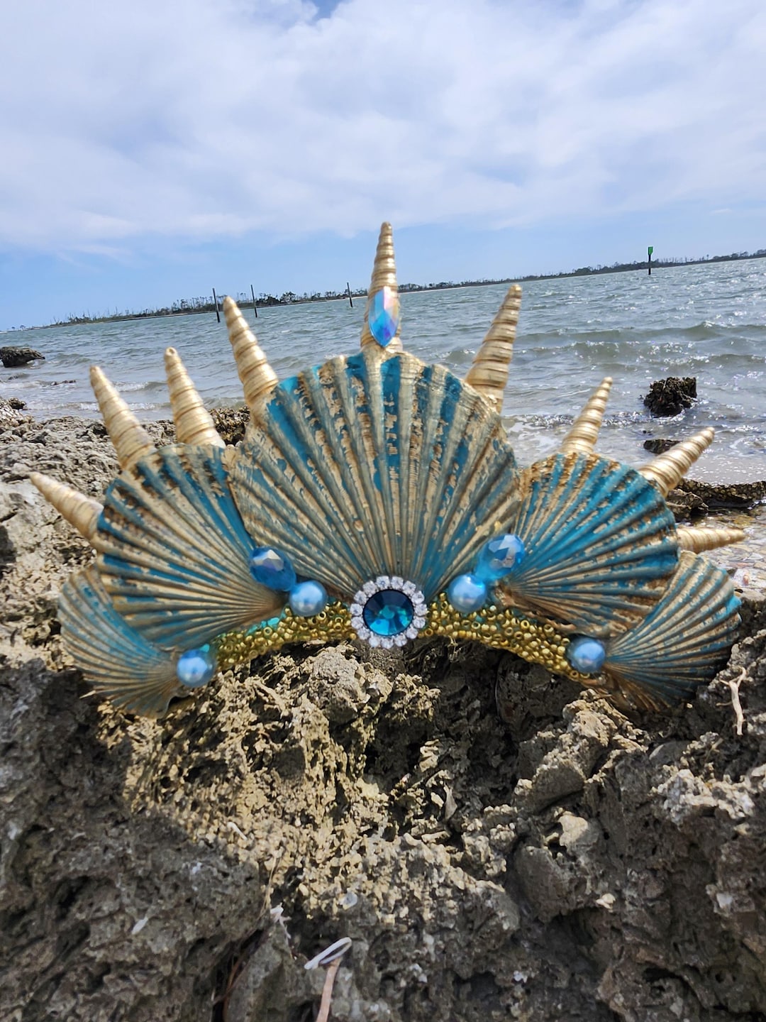 Seashell Atlantis Tiara Tourqoise Magic - Etsy