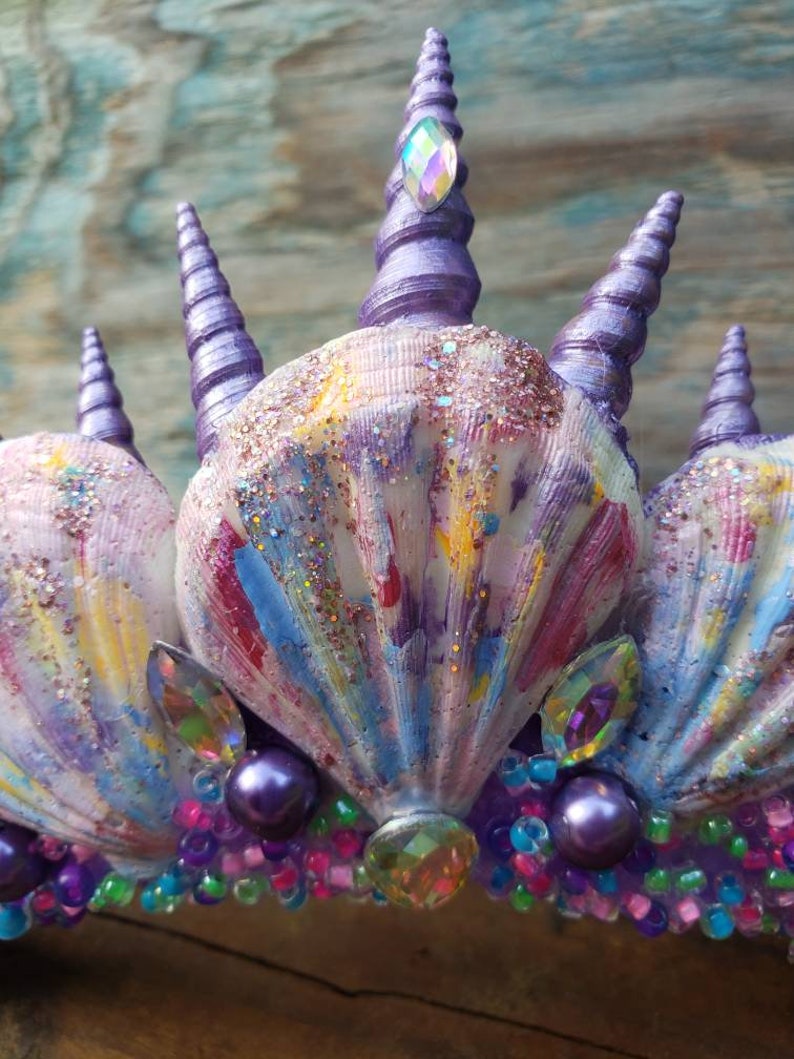 Seashell Mermaid Adult or Child Tiara Princess Shell Tiara - Etsy
