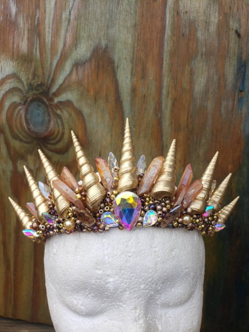 Mermaid Merman Gold Spiral Crown - Etsy
