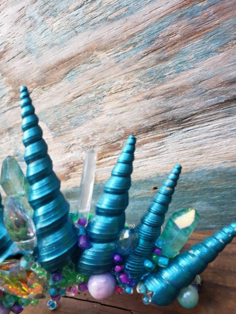 Seashell Tiara Mermaid Tourqoise Tiara Crown - Etsy