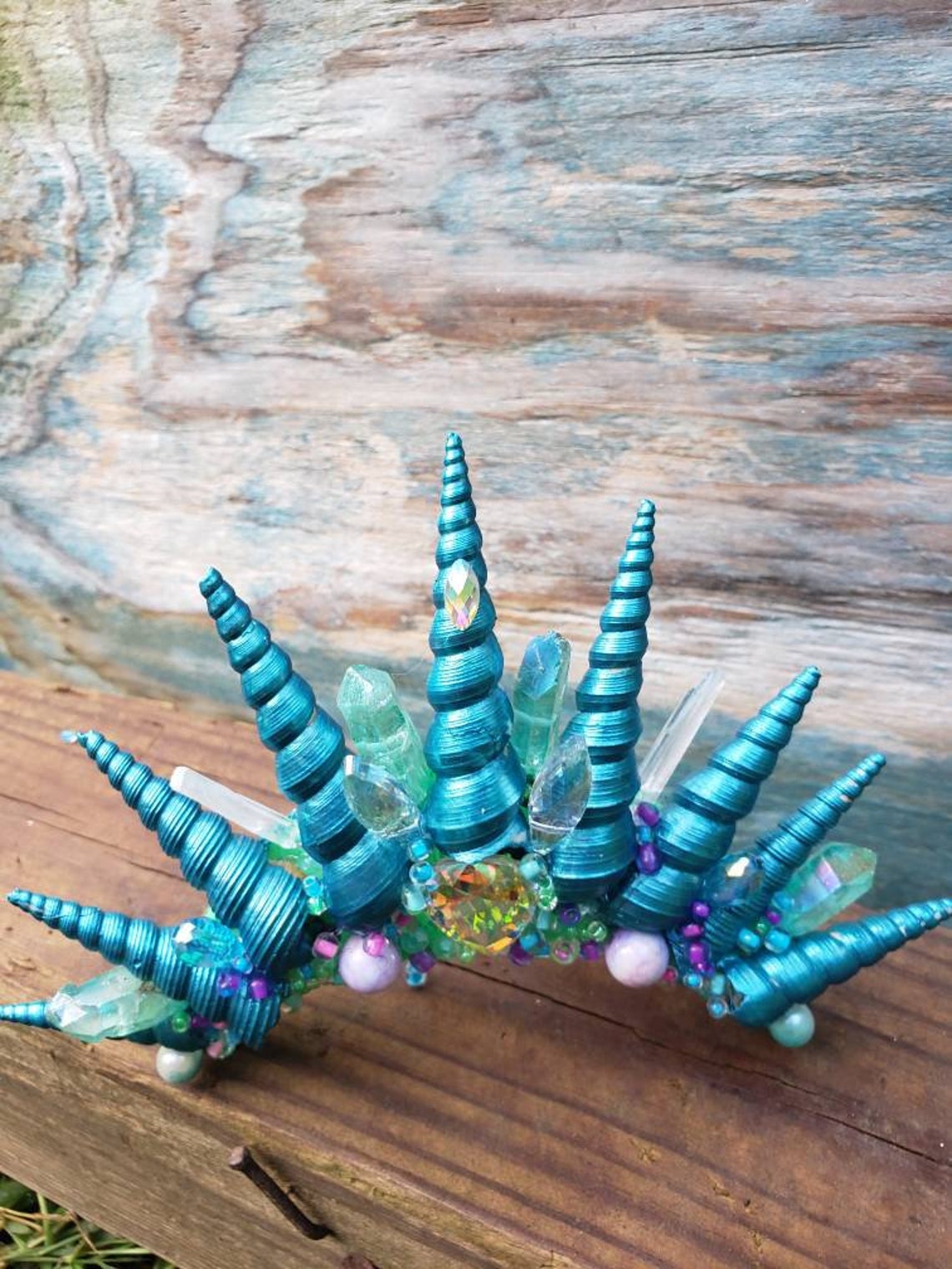 Seashell Tiara Mermaid Tourqoise Tiara Crown - Etsy