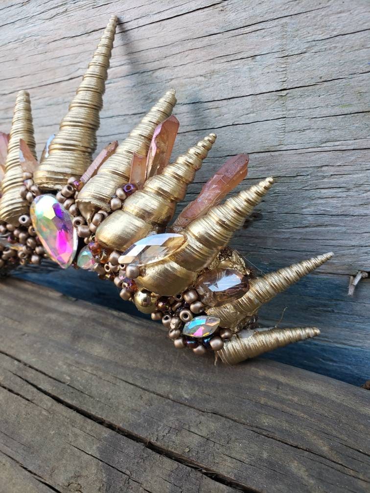Mermaid Crown Shell Adult Tiara Bachelorette Crown - Etsy