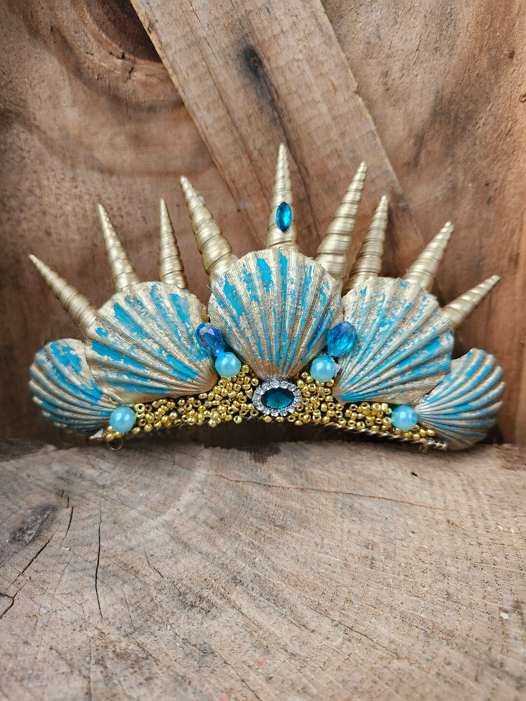 Seashell Atlantis Tiara Tourqoise Magic - Etsy