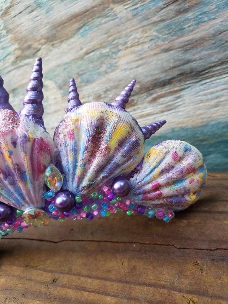 Seashell Mermaid Tiara Princess Shell Tiara - Etsy