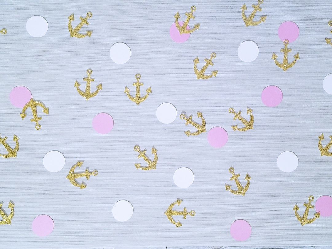 Pink and Gold Nautical Decorations Nautical Themed Girls Birthday Beach ...