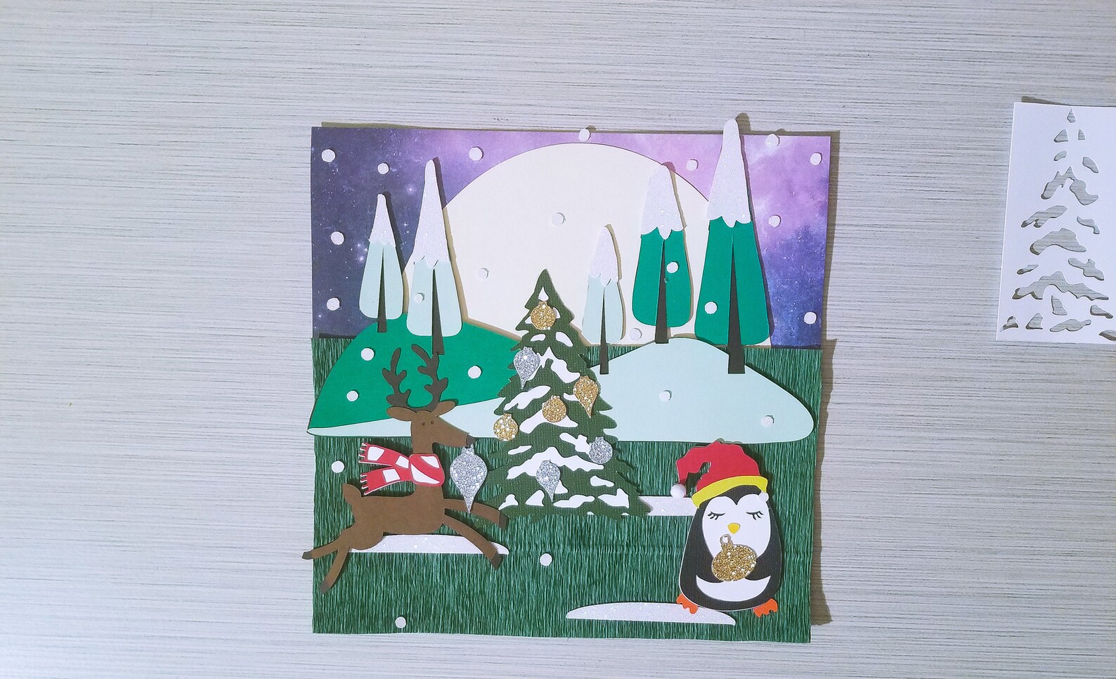 Build Your Own Christmas Scene Kids Paper Craft Kit. | Etsy