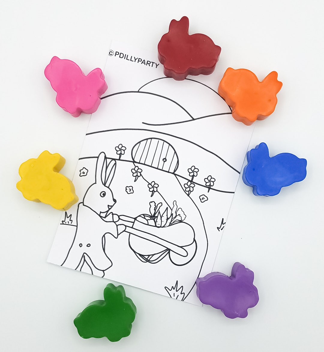 Crayons Bunny Crayons Party Favors Kids Gifts Birthday Gift Bunny ...