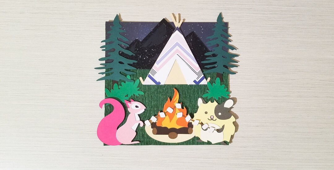Build Your Own Camping Scene Kids Paper Craft Kit. - Etsy