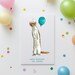 Printable Weasel Birthday Card: Watercolor Painting (canva Editable ...
