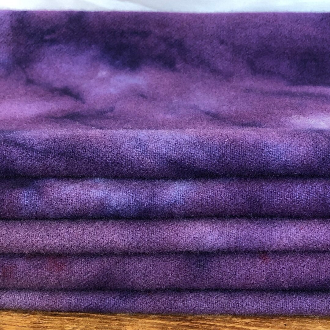 Deep Purple Wool Fabric, Rug Hooking, Applique, Craft Material - Etsy