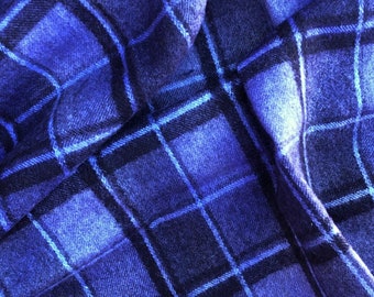 Blue Plaid Fabric | Etsy
