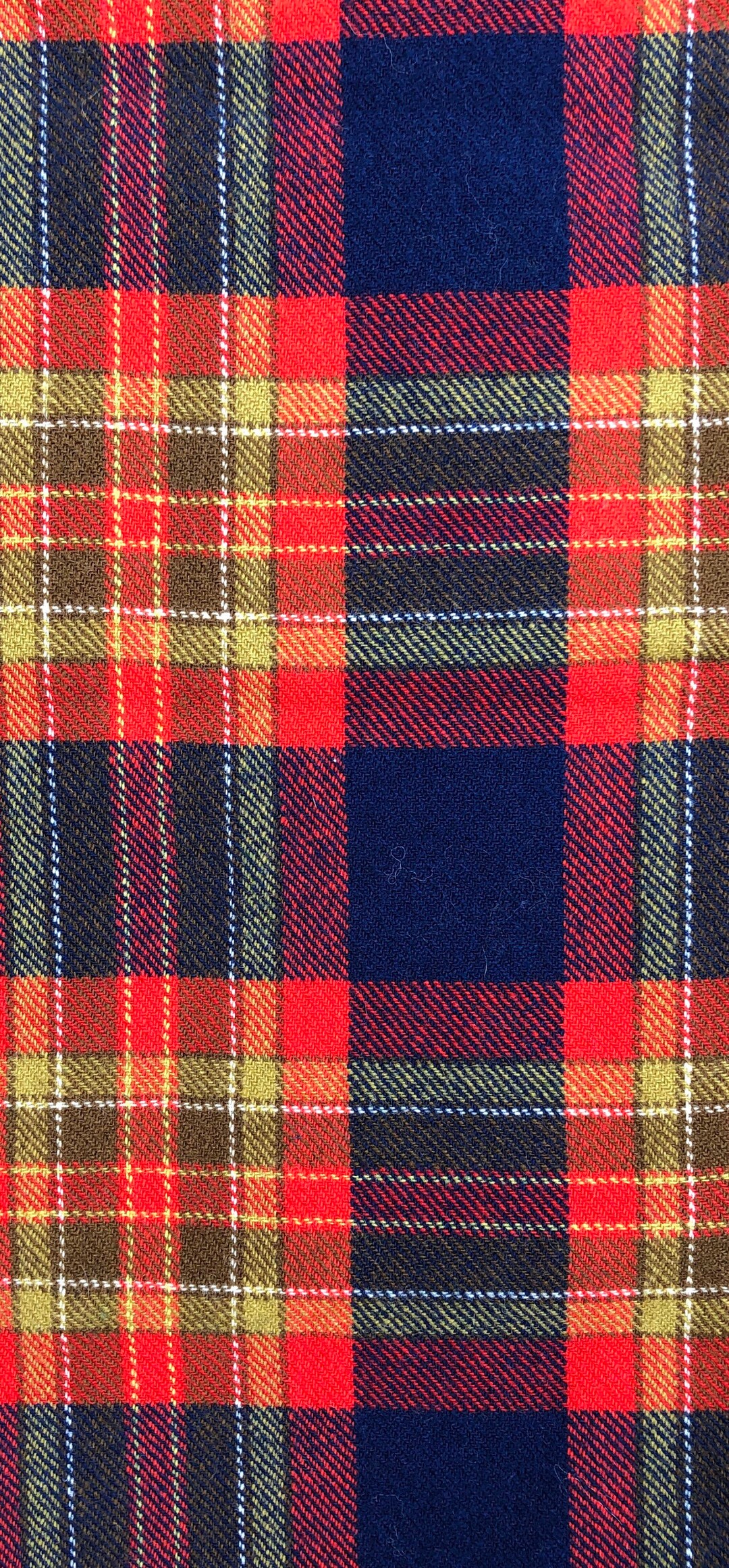 Red Plaid Wool Fabric - Etsy