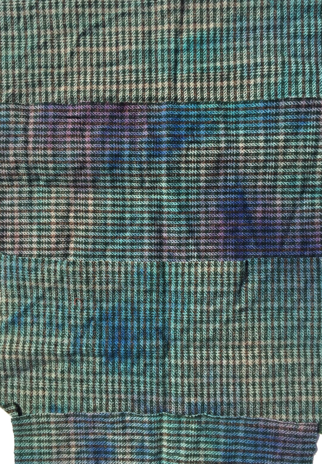 Overdyed Wool Fabric for Rug Hooking and Applique - Blue. Turquoise ...