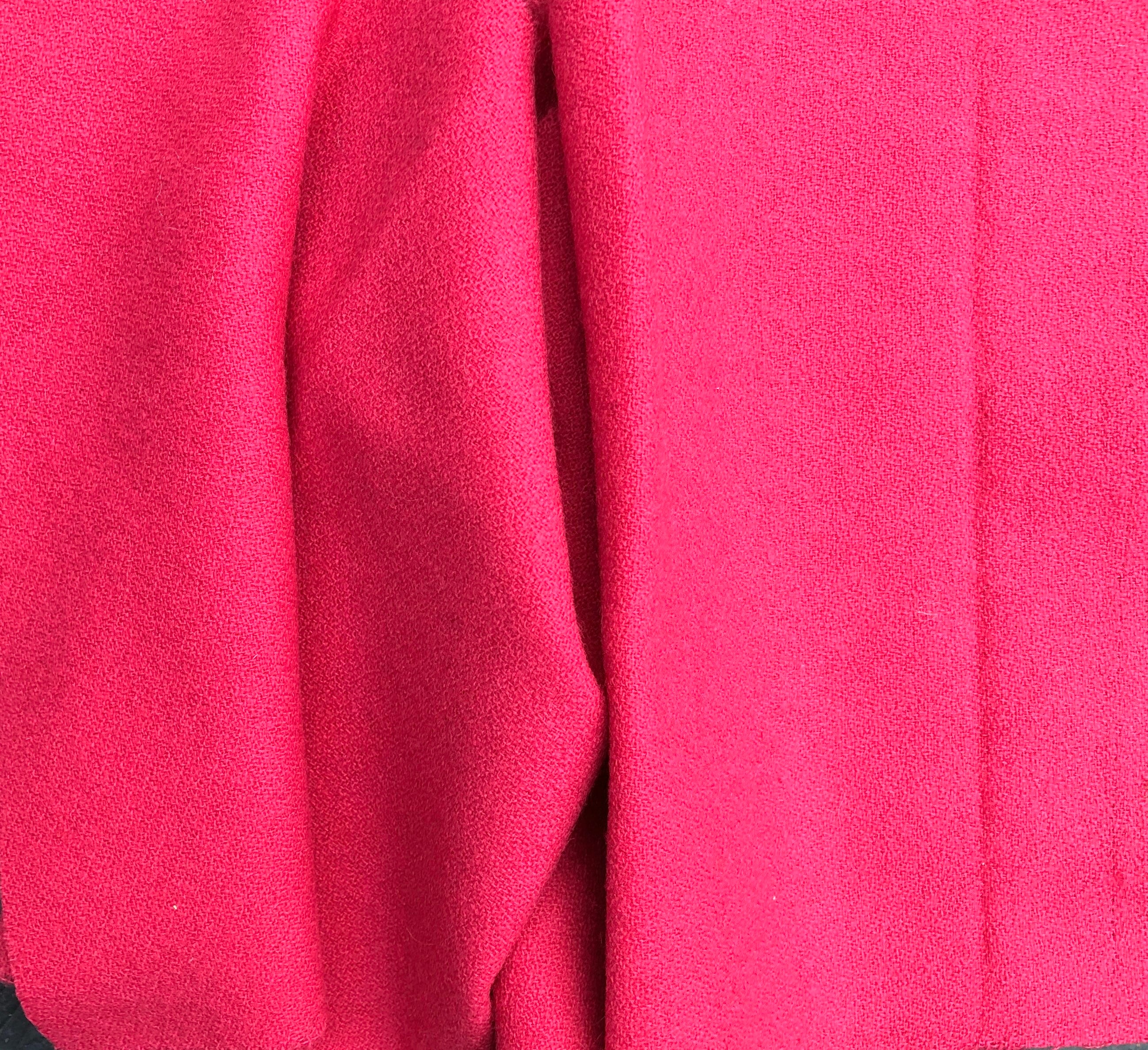 Dark Pink Wool Fabric | Etsy