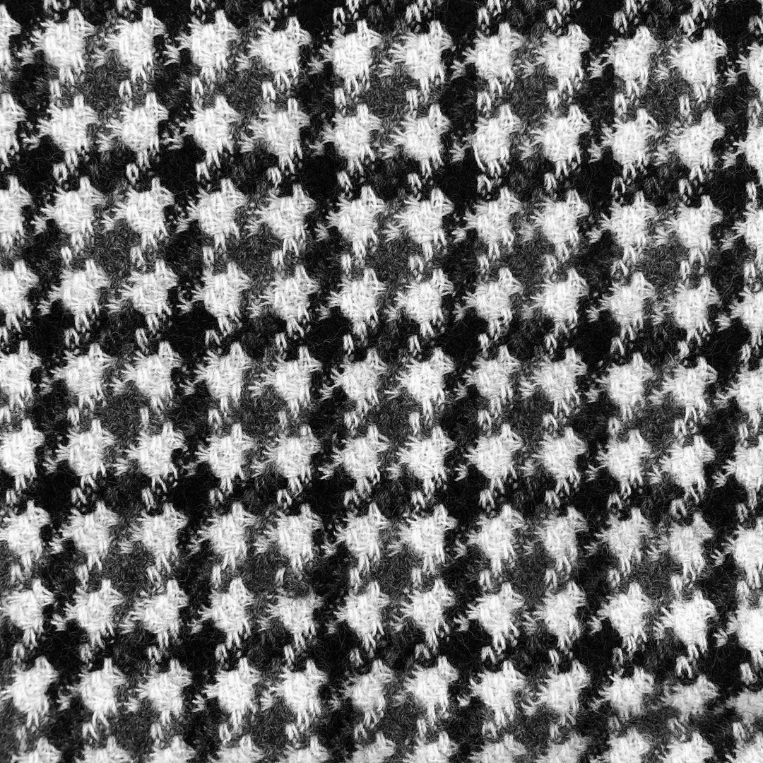 Large Print Houndstooth Wool Fabric - Etsy