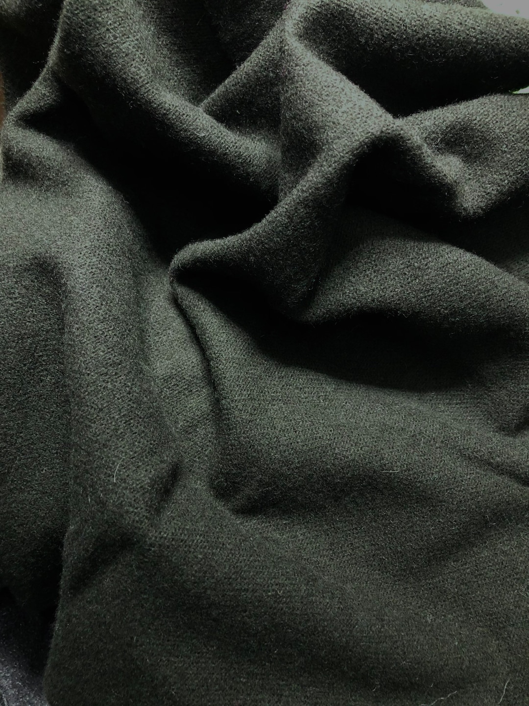 Dark Jungle Green Wool Fabric - Etsy
