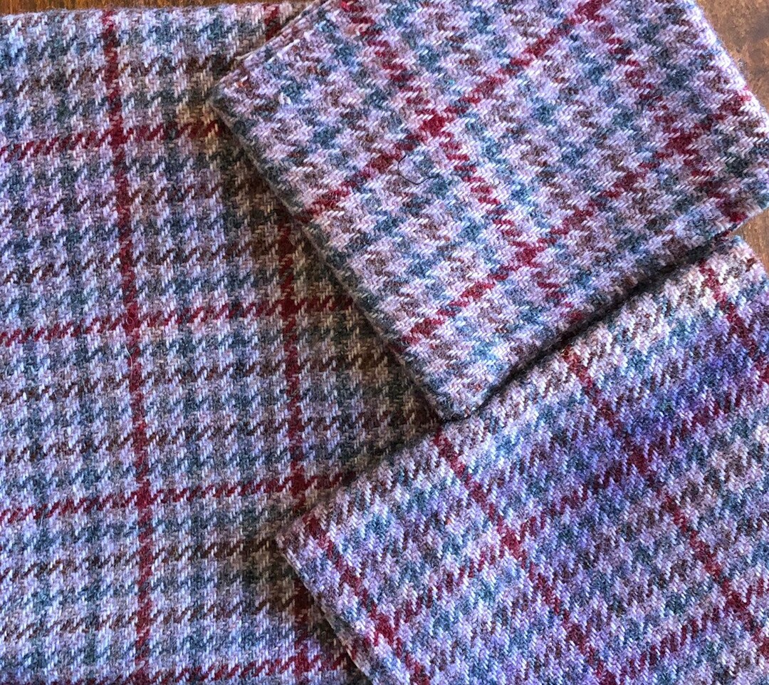 Glen Check Wool Fabric Dyed Lavender - Etsy