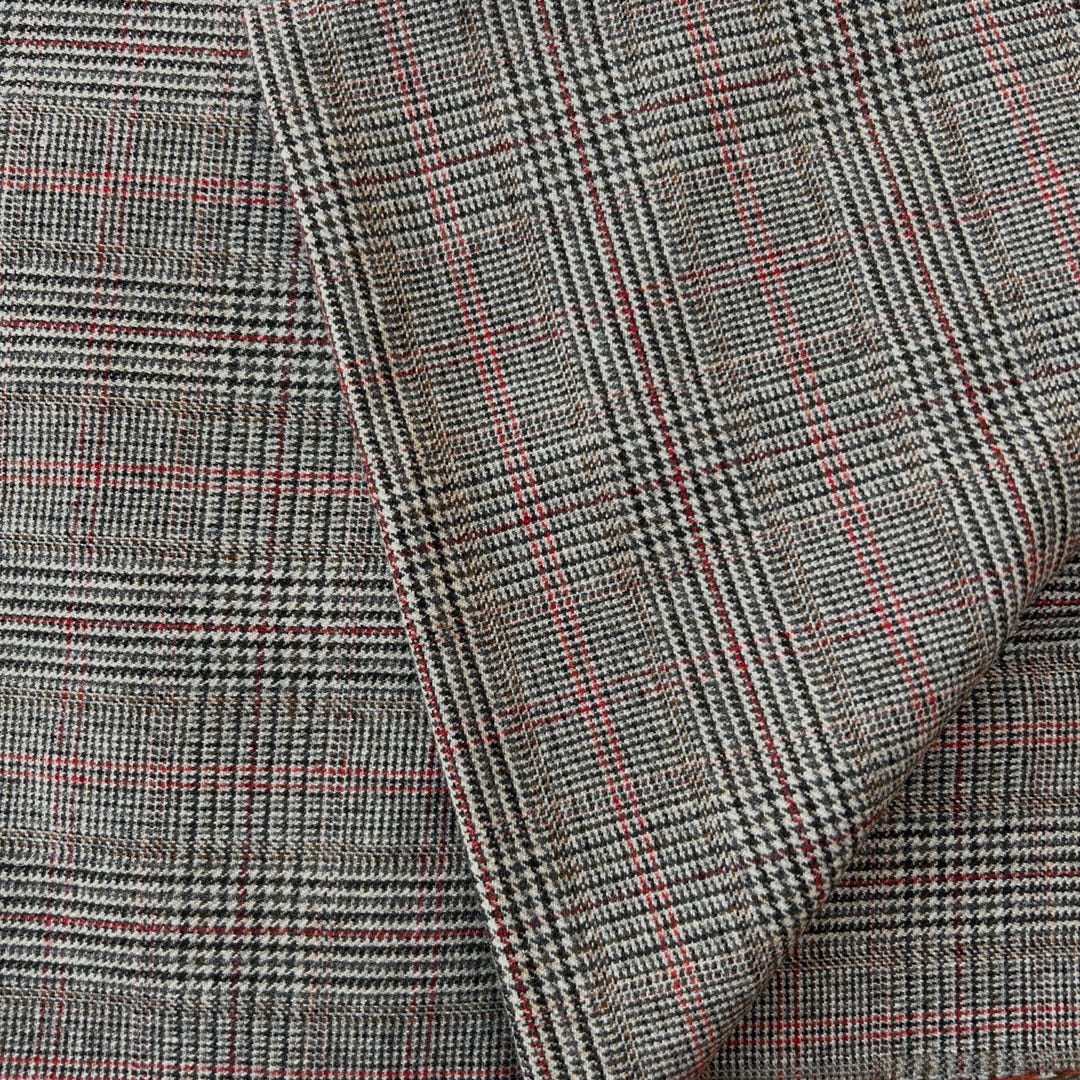 New Glen Check Wool Fabric Brown and Cream - Etsy