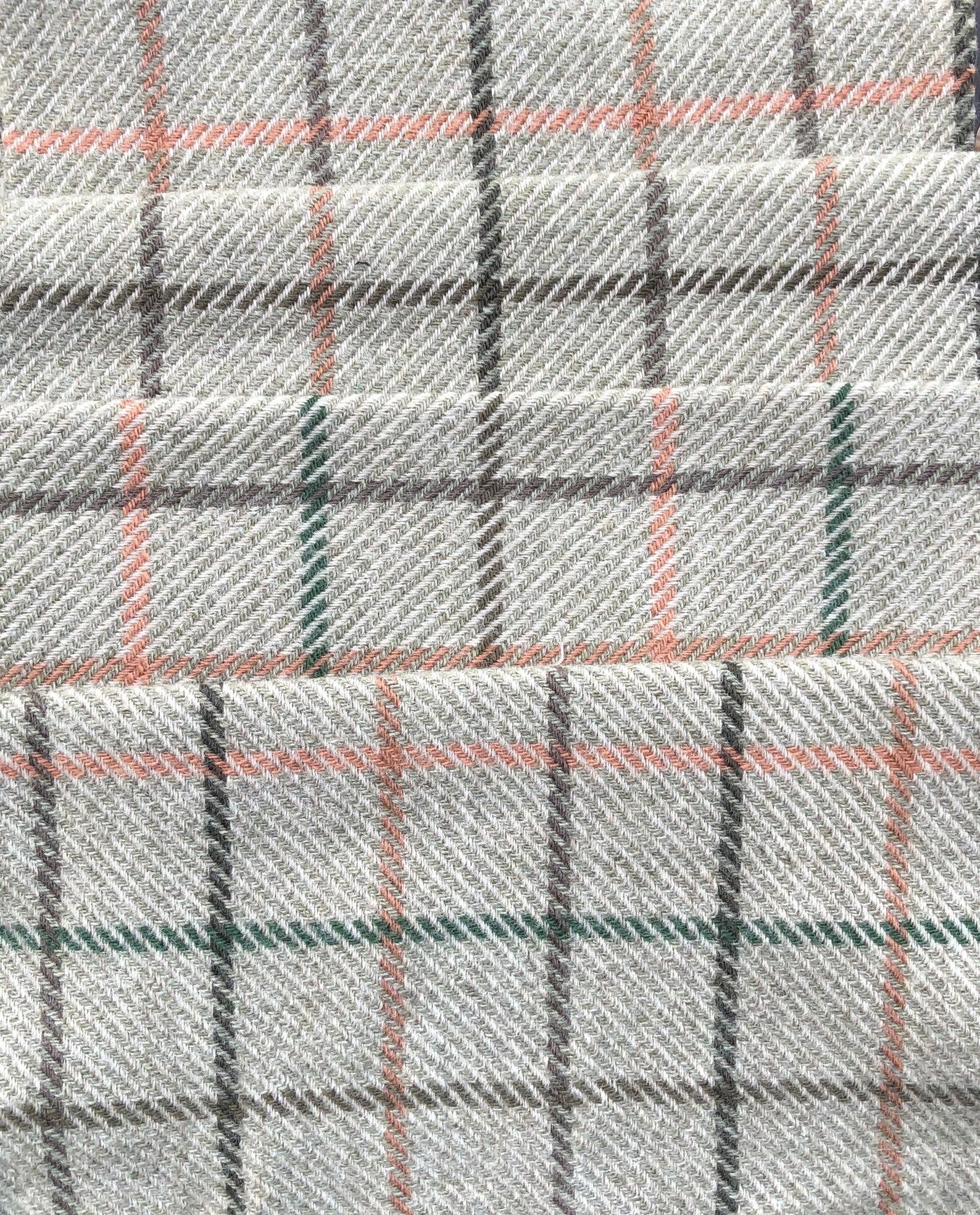 Taupe Plaid Wool Fabric - Etsy