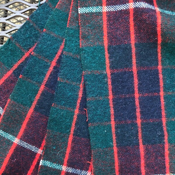 Red Windowpane Fabric - Etsy