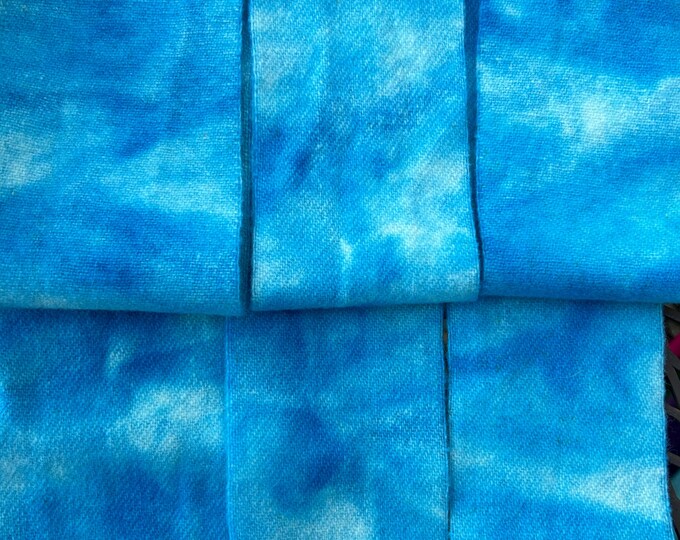 Wool Fabric Strips Dyed Sky Blue, Medium Weight - Etsy
