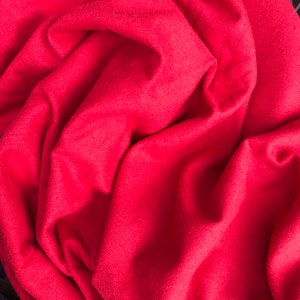 Scarlet Red Wool Fabric - Etsy