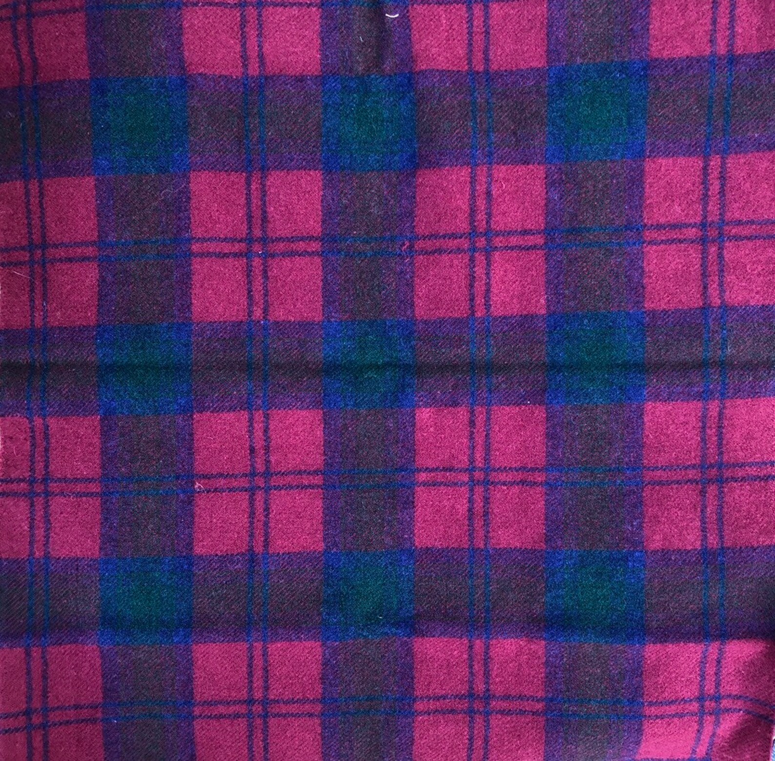Burgundy and Navy Plaid Wool Fabric - Etsy