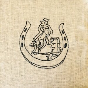 Rug Hooking Pattern Barrel Racer on Linen - Etsy