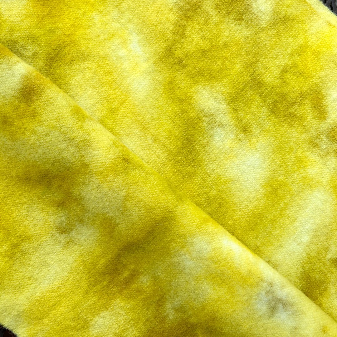 Sunflower Yellow & Golden Pear Wool Fabric, Medium Weight Fat Quarter ...