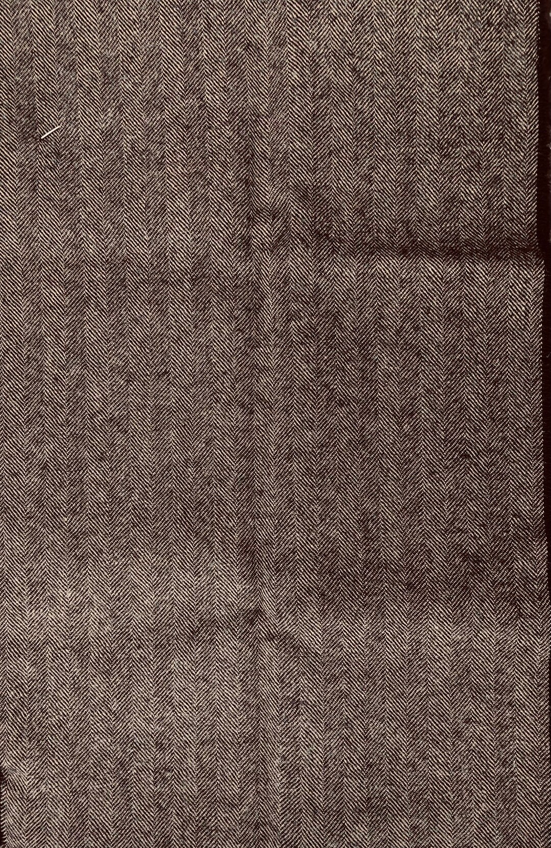 Black & Brown Herringbone Worsted Wool Fabric - Etsy