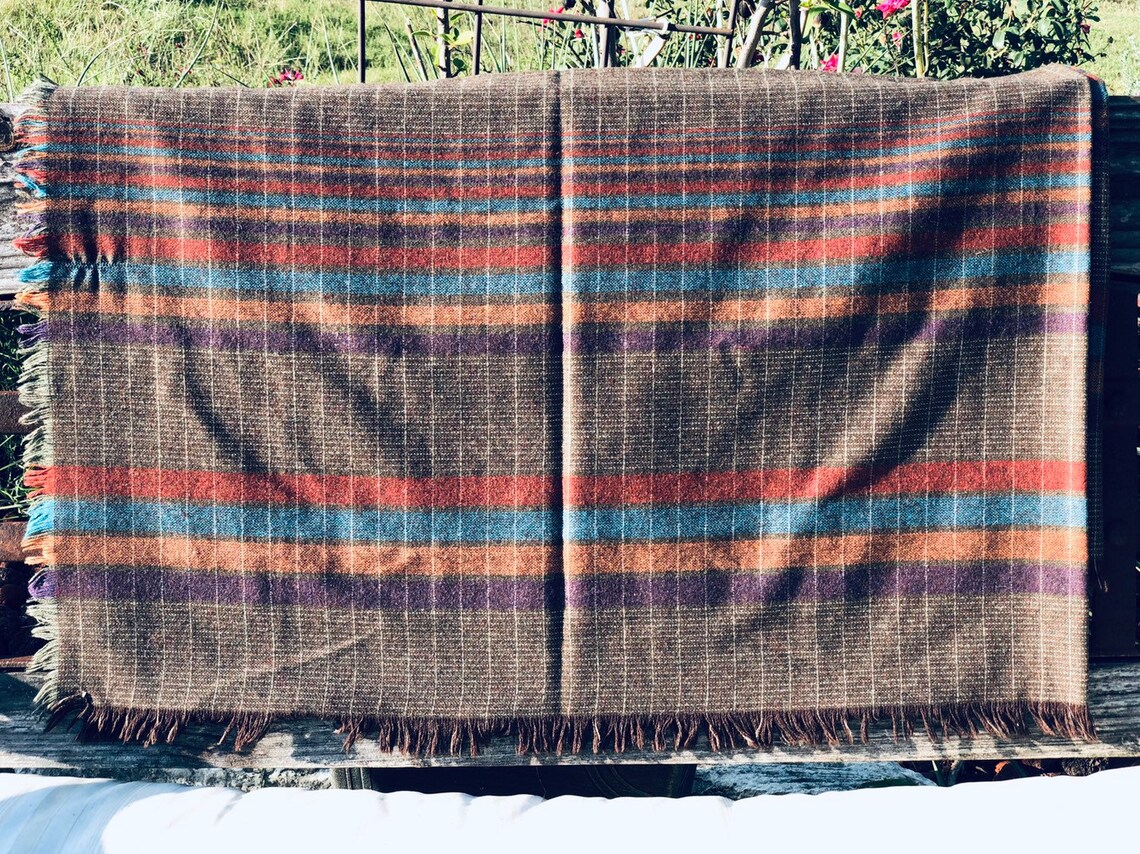 Lightweight Brown Wool Blanket - Etsy