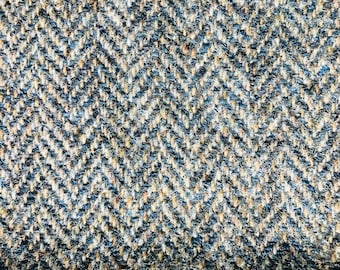 Harris Tweed Blue Fabric - Etsy