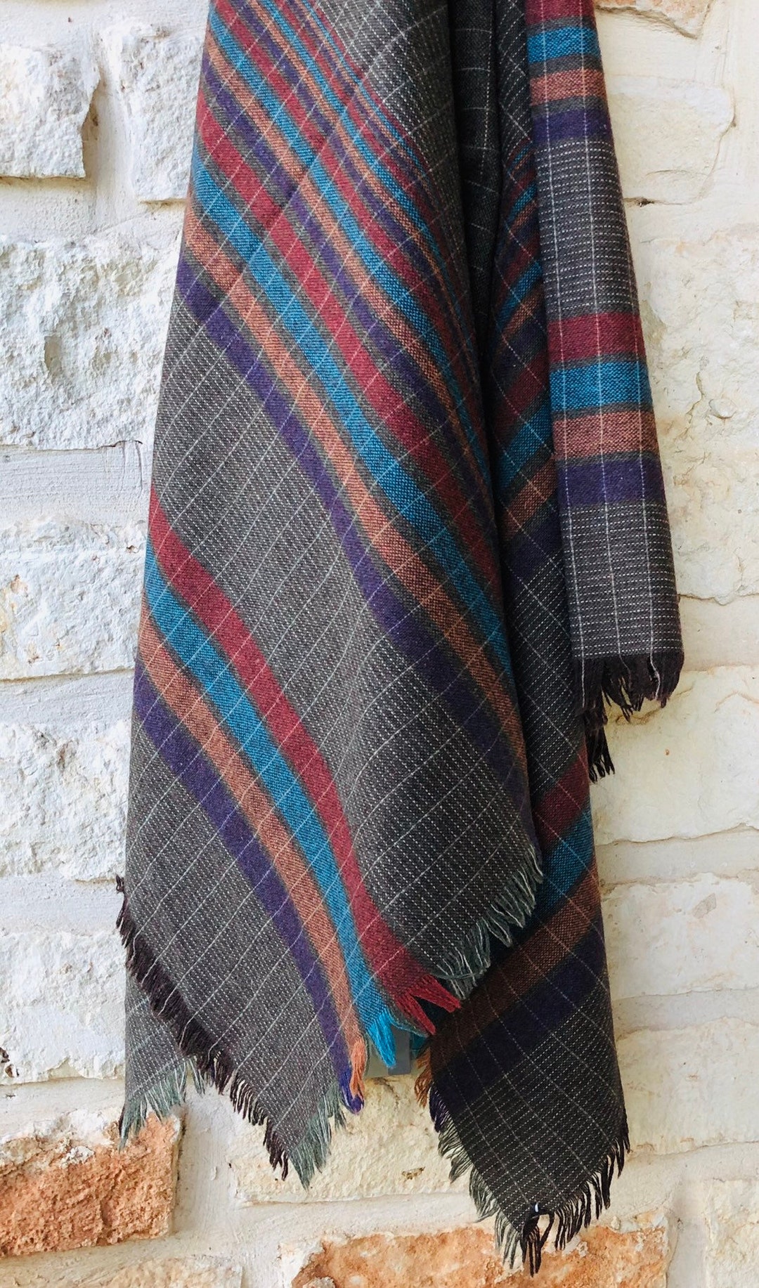 Lightweight Brown Wool Blanket - Etsy