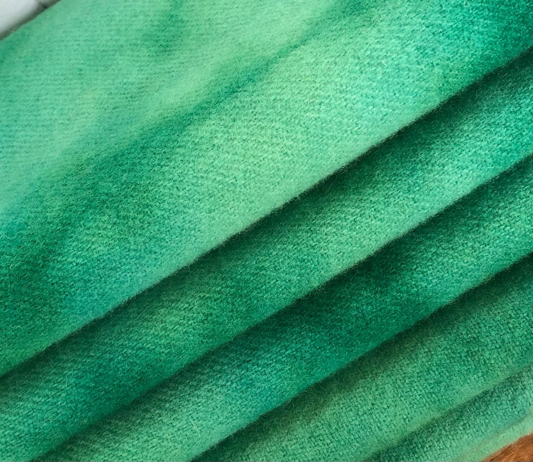 Wool Fabric Dyed Sea Glass Green - Etsy