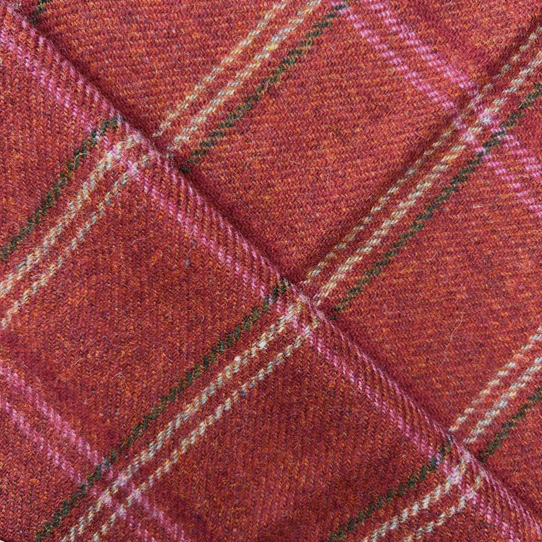 Rust Red Plaid Wool Fabric, Medium Weight - Etsy