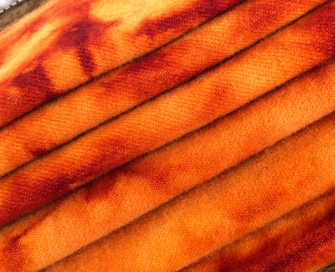 Orange Wool Fabric Dyed Saffron - Etsy