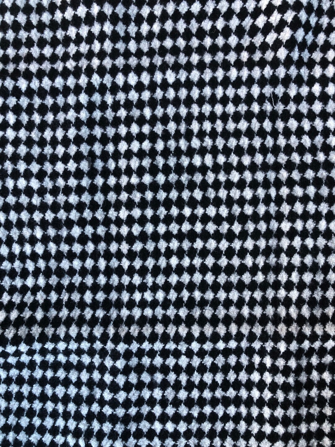 Black and White Diamond Wool Fabric, Medium Weight - Etsy