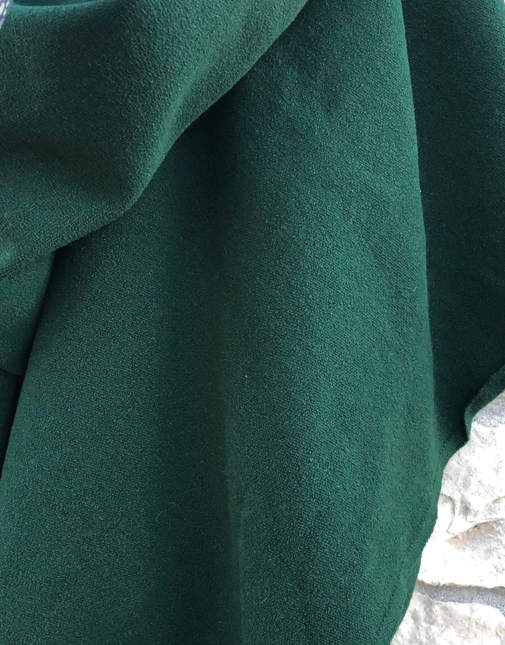 Forest Green Wool Fabric | Etsy