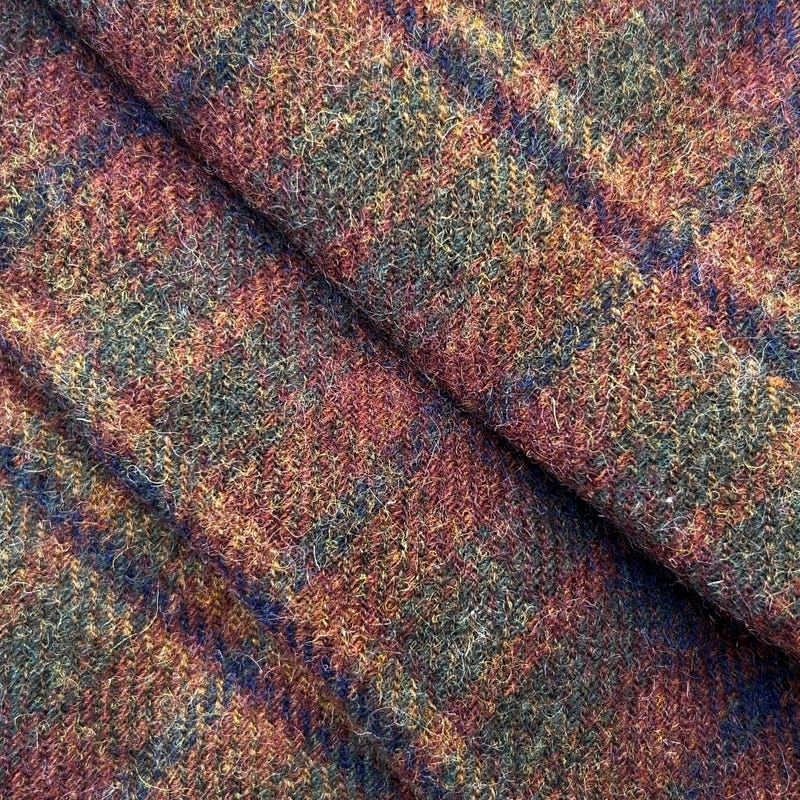 Plaid Wool Scrap Fabric - Etsy