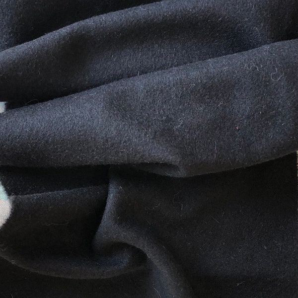 Black 100%wool Fabric - Etsy