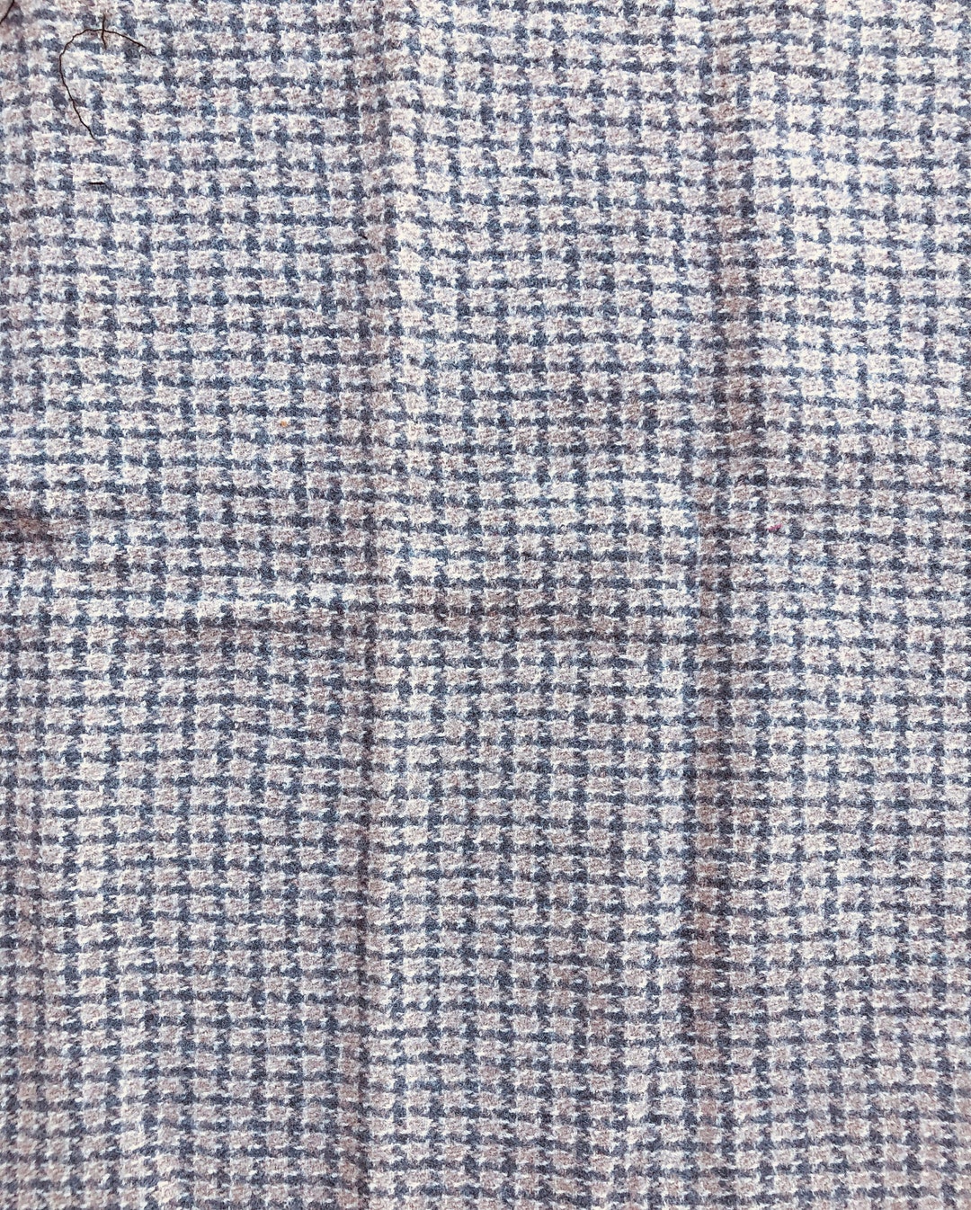 Gray & Tan Check Wool Fabric, Medium Weight - Etsy