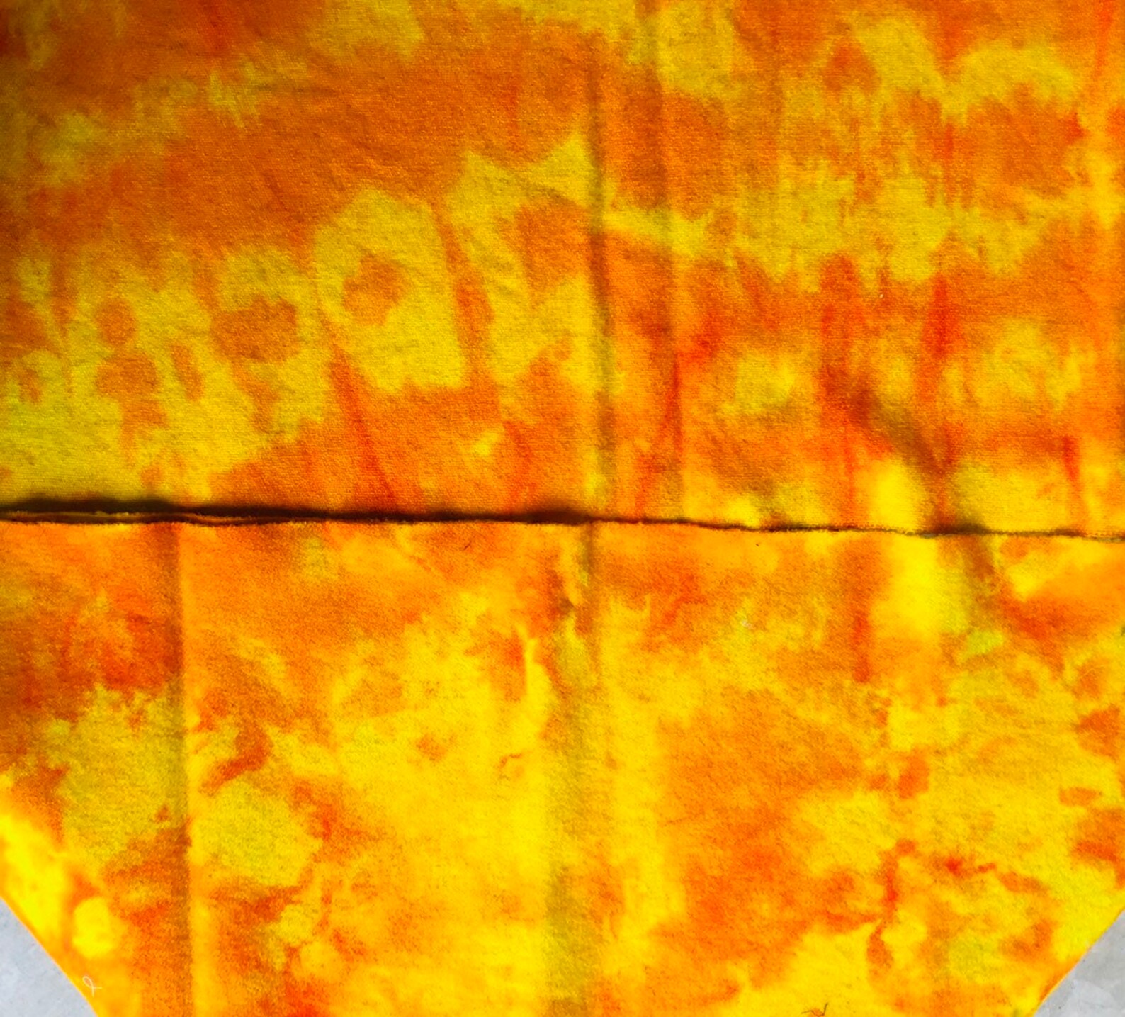 Wool Fabric Hand Dyed Orange and Yellow - Etsy