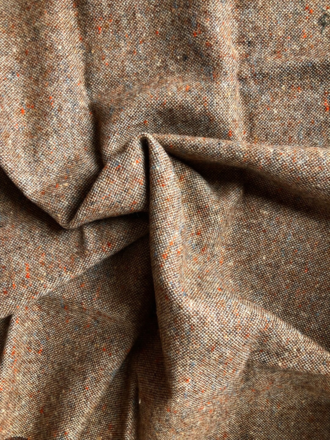 Brown Wool Tweed Fabric - Etsy