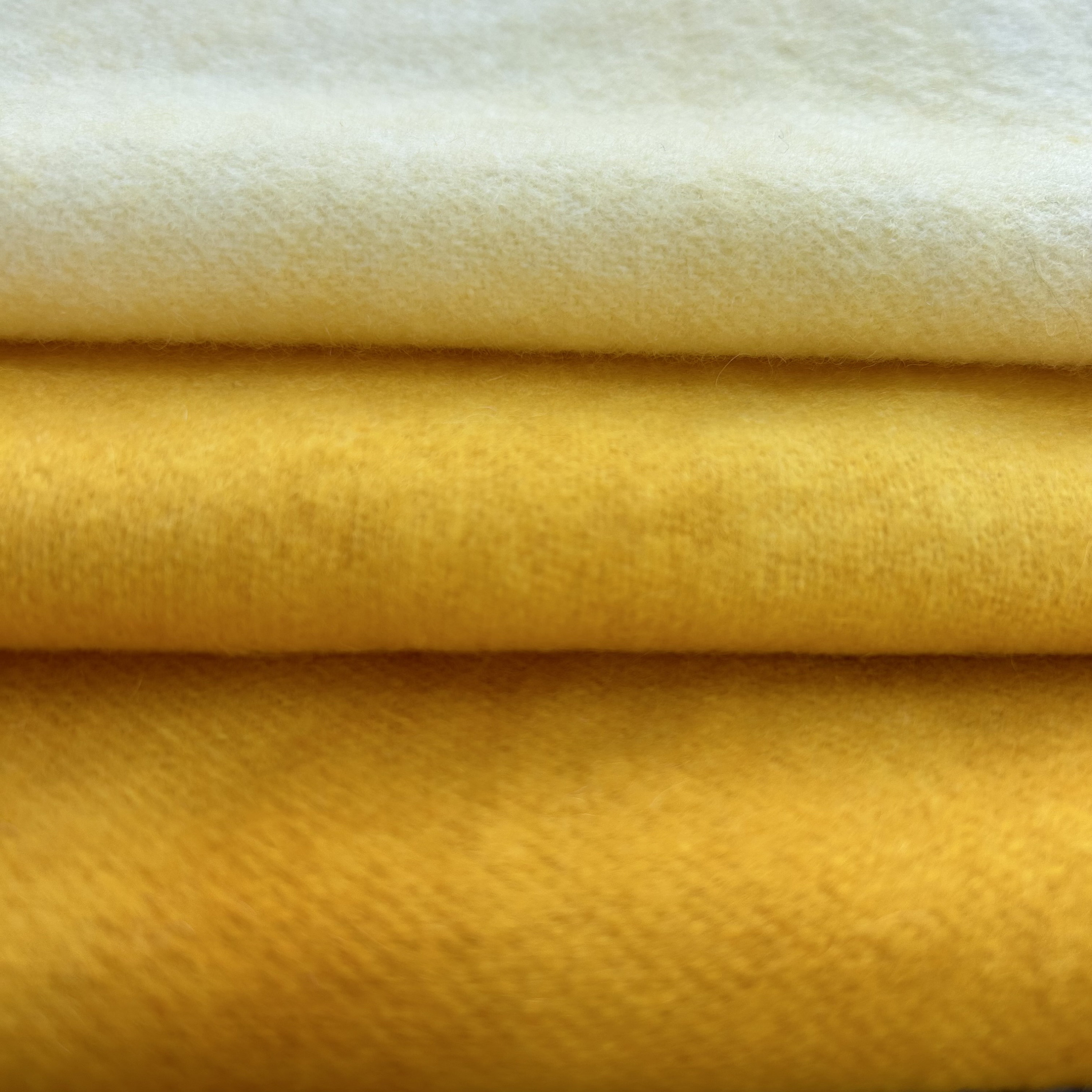 Mustard Yellow Wool Fabric, Three Value Bundle, Medium Weight for Rug ...