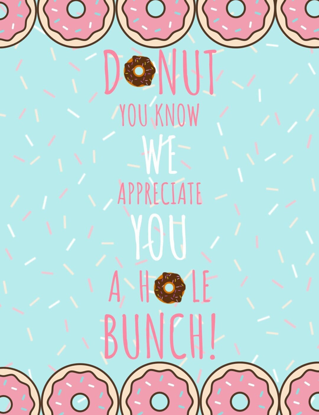 Donut Appreciation Sign - Etsy