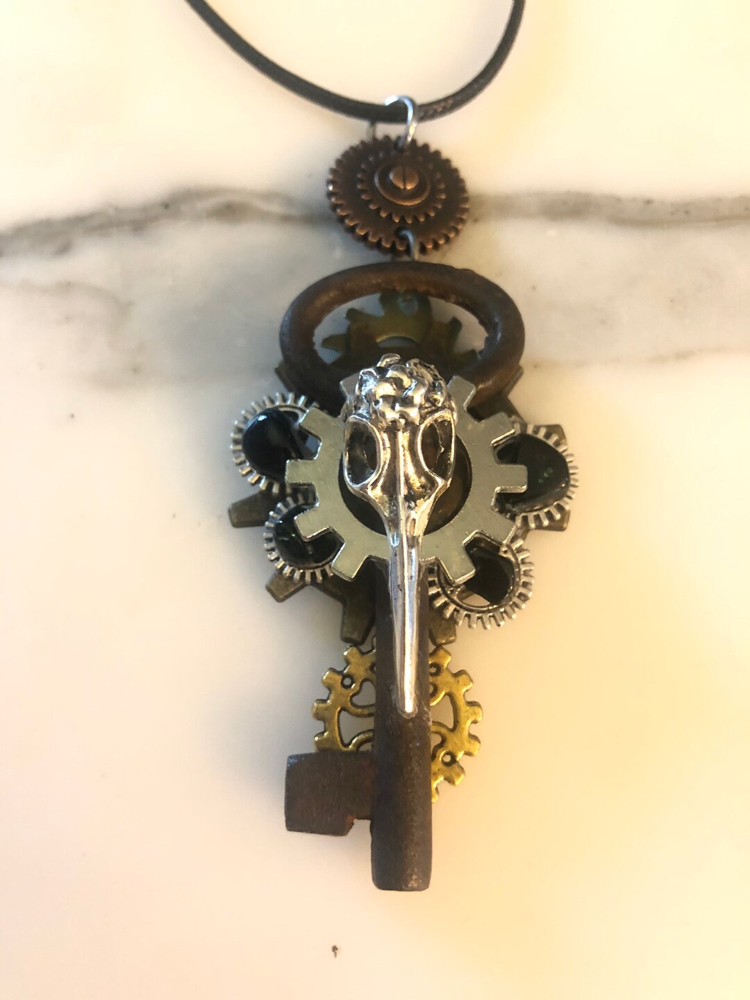 Greenstone and Ravens Skeleton Key - Etsy