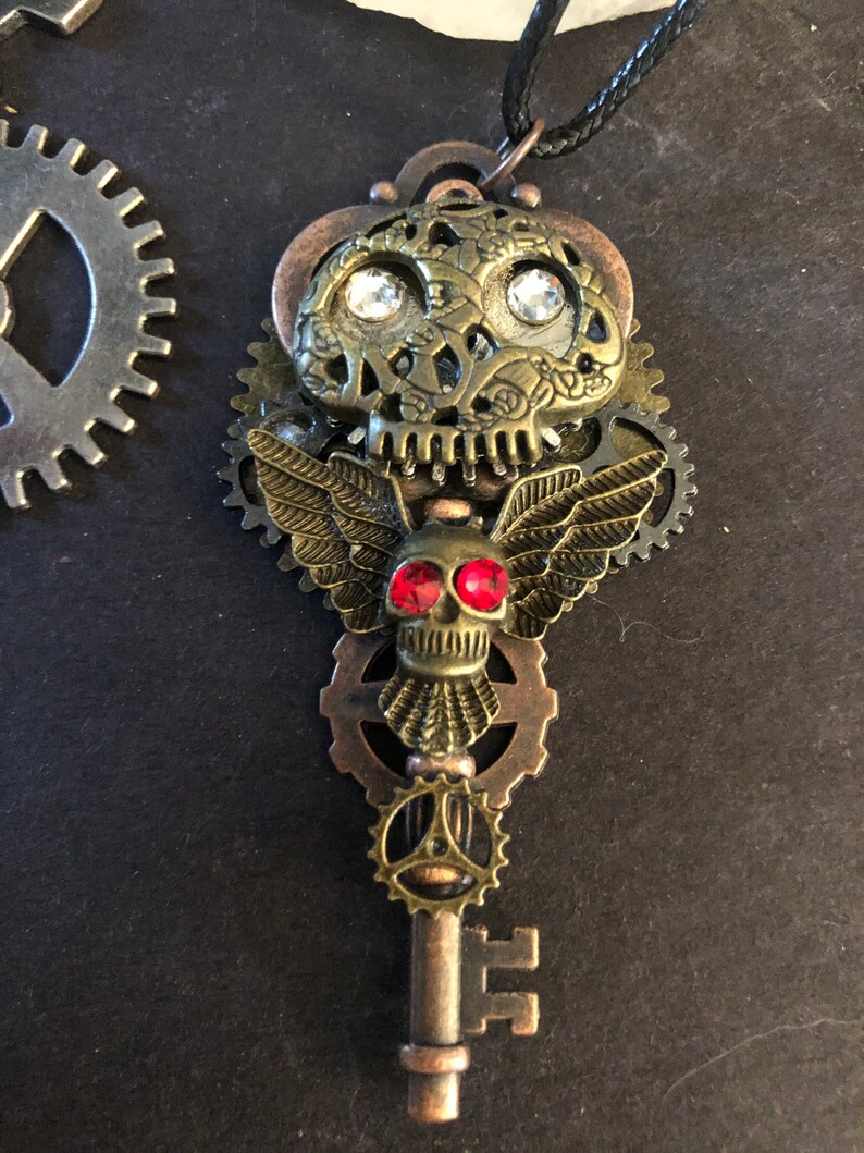 Skulls and Gems Skeleton Key - Etsy