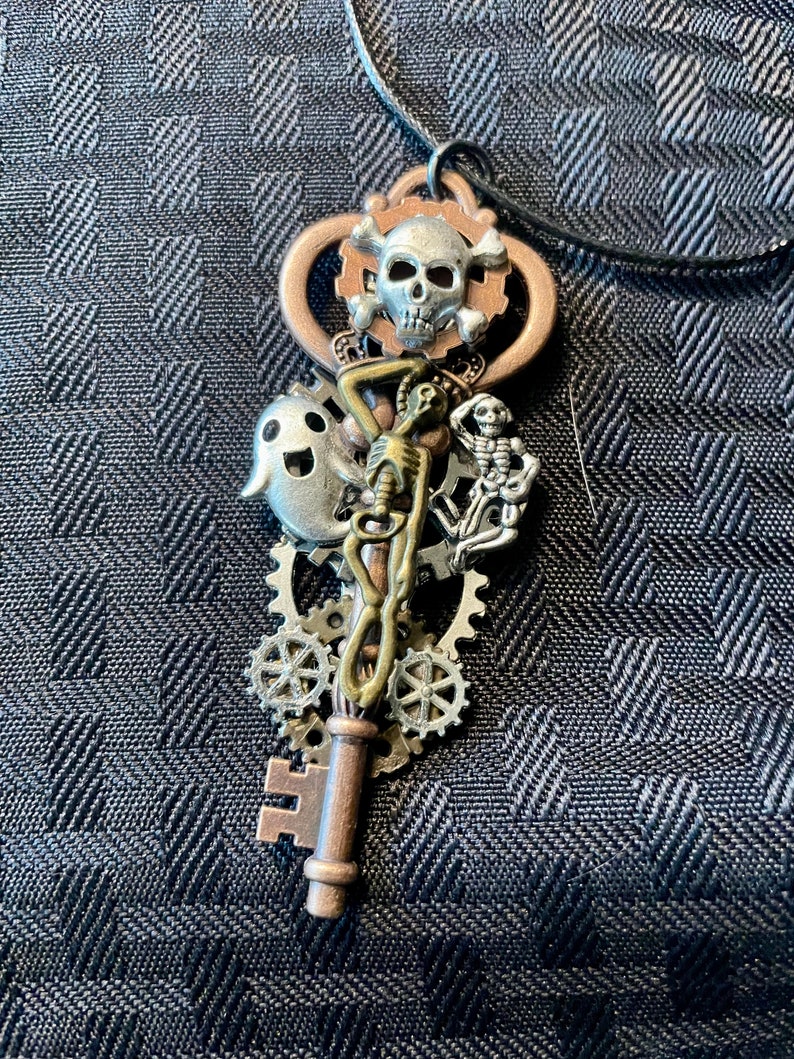 Skeletons on a Skeleton Key - Etsy