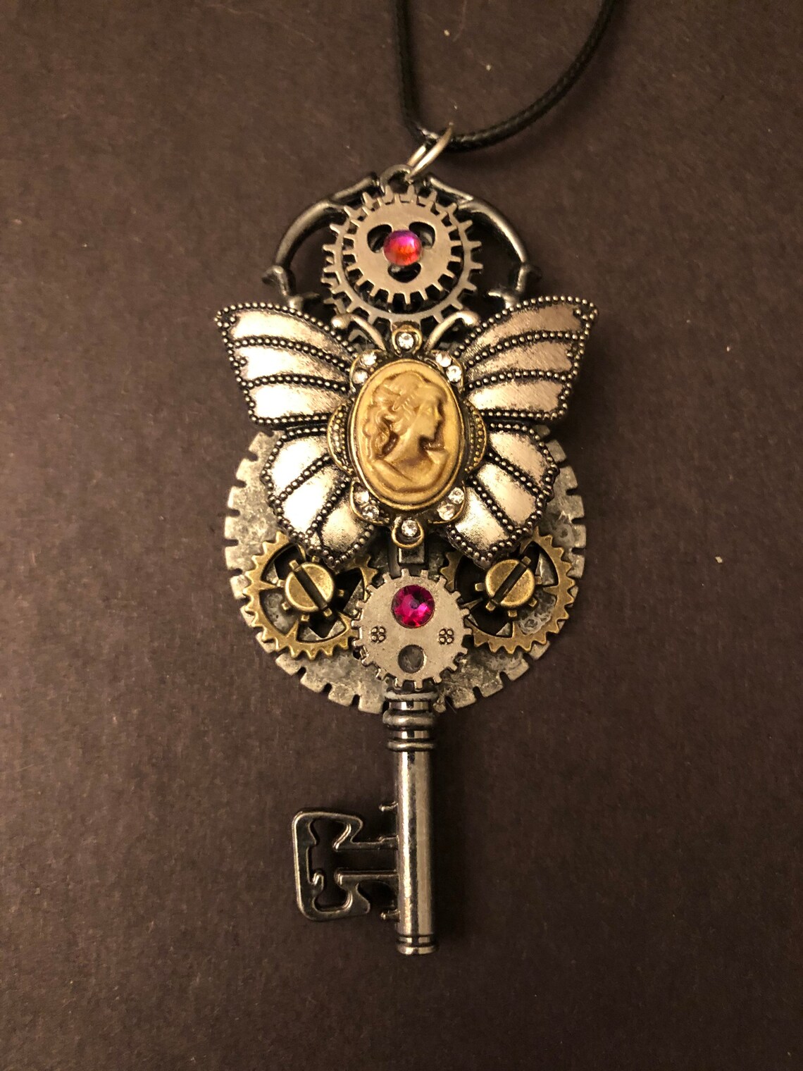 Cameo Butterfly Skeleton Key - Etsy