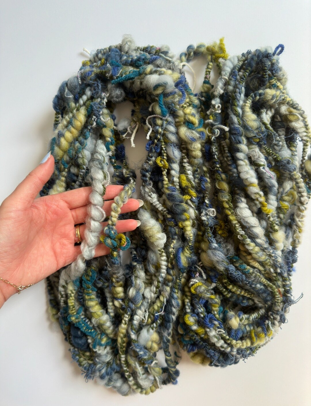 5.8m+ Creekside Coiled Yarn, Handspun Scrap Art Yarn - Etsy